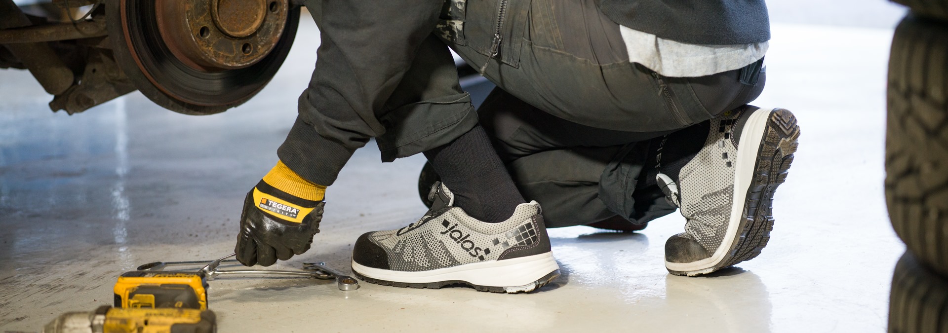 Safety Gloves & Shoes for Mechanics in Auto Repair Shops