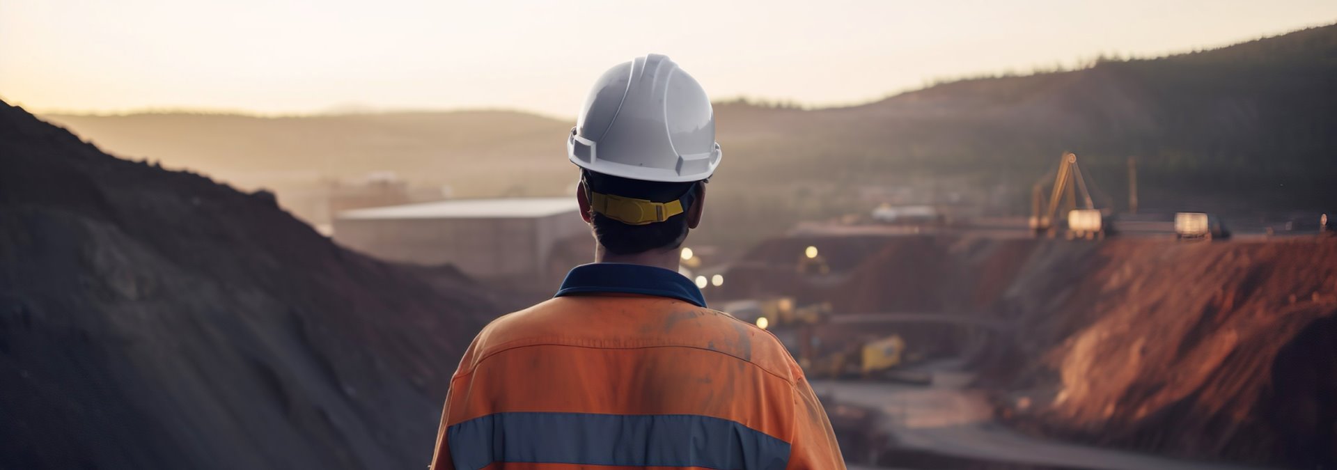 Mining - Safety shoes and work gloves